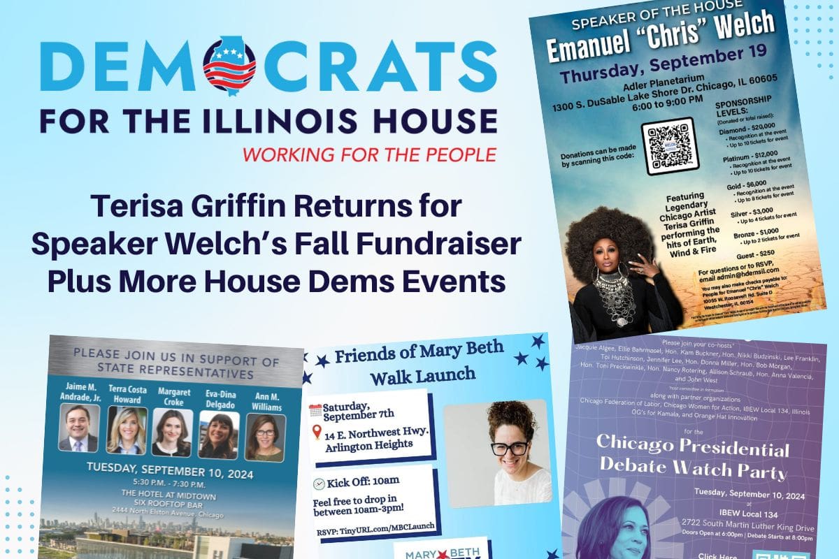 Terisa Griffin Returns for Speaker Welch’s Fall Fundraiser Plus More ...
